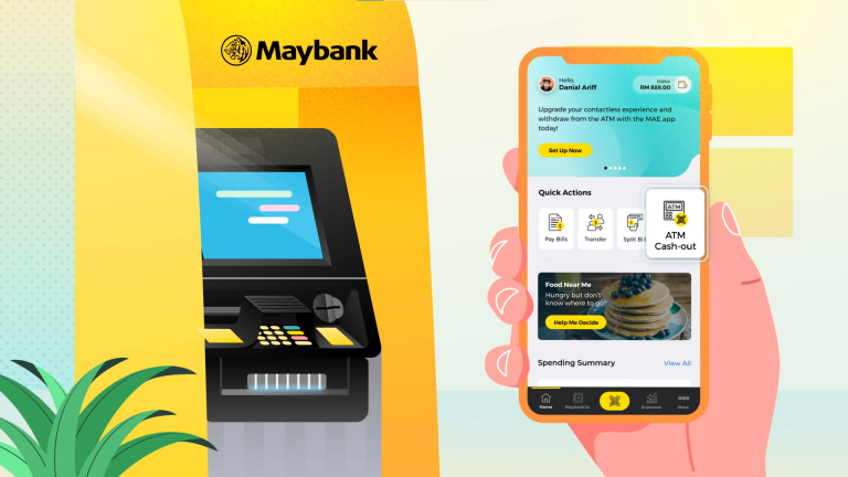 有手机就行！Maybank教你「不用Debit Card」⚡也能从ATM提款的方法！